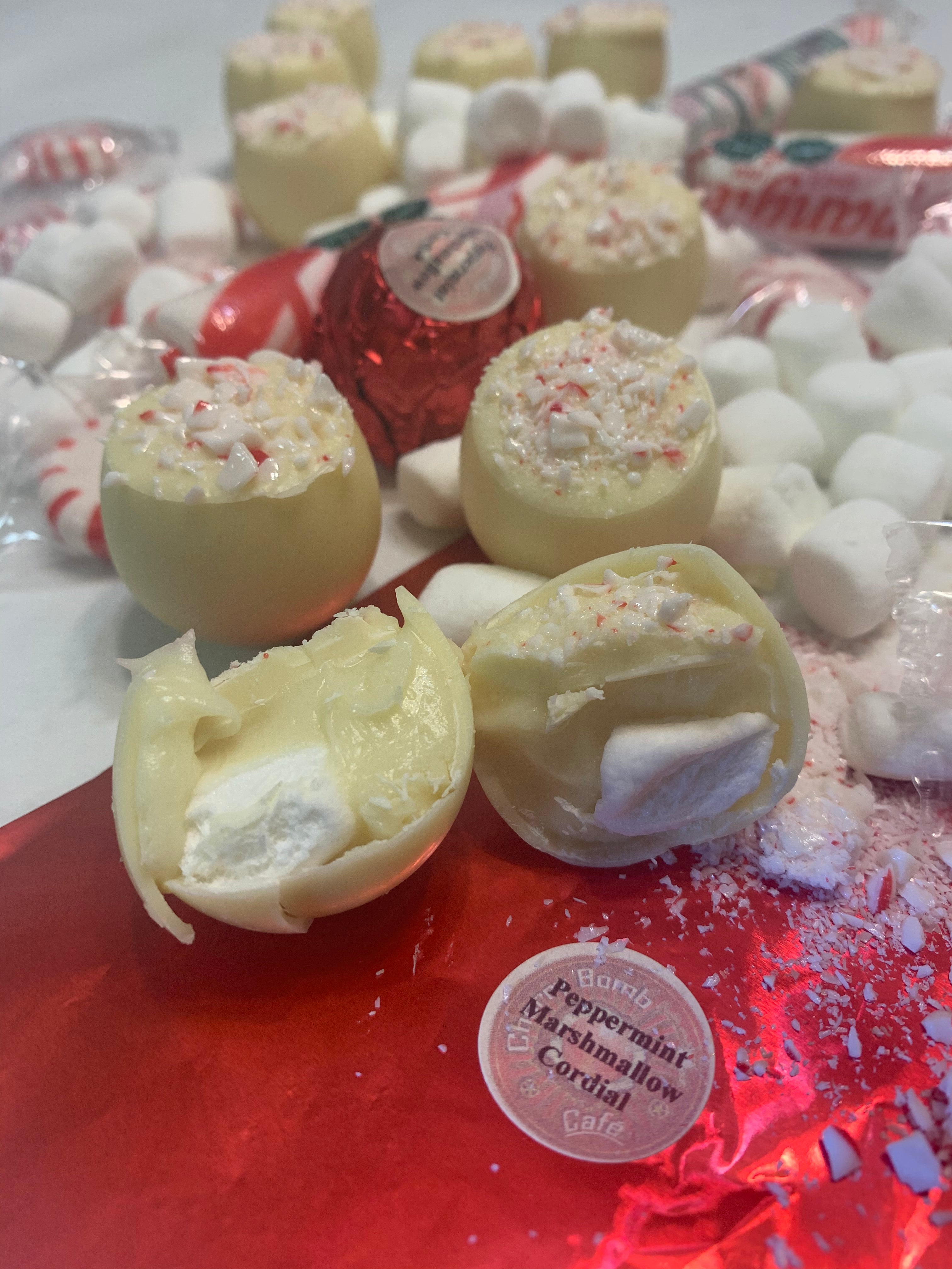 Peppermint Marshmallow Bon-Bombs {DISCONTINUED} | Cherry Bomb Cafe